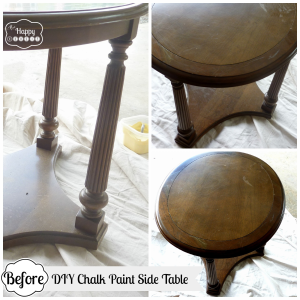 Mellow Yellow: DIY Chalk Paint Side Table | The Happy Housie