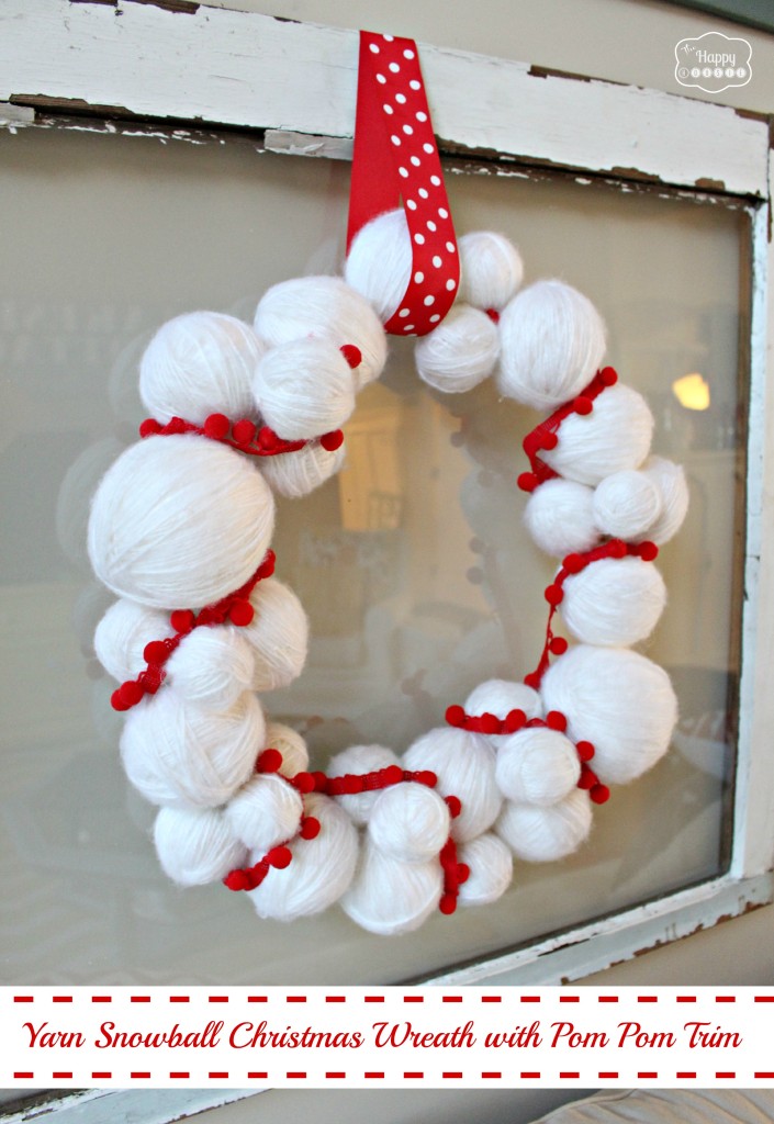 Yarn Snowball Christmas Wreath and Nine Other Awesome Wreath Ideas ...