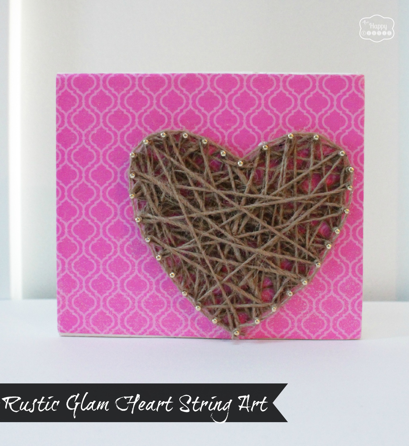 Rustic Glam Heart String Art {Valentines Project... or not} | The Happy ...