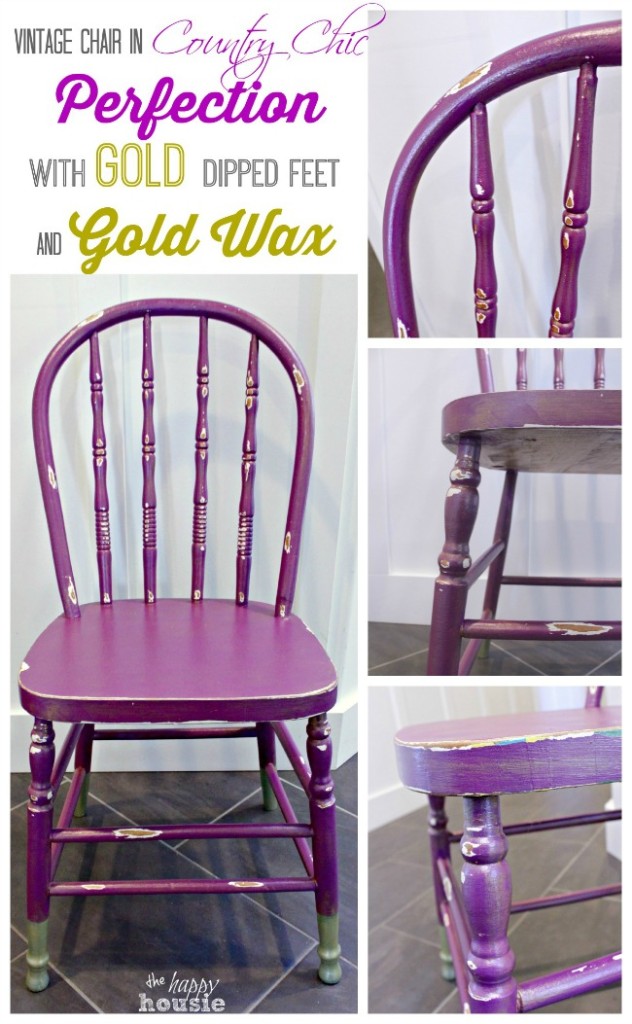 Perfection Chair with Gold Wax & Gold Dipped Legs | The Happy Housie