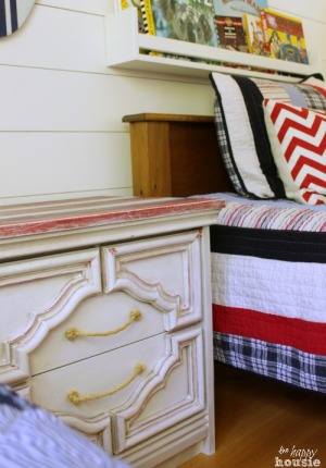 Faux Planked Top Nautical Nightstand Makeover {with Map Drawer Lining ...