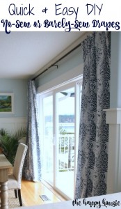 Quick & Easy DIY Barely Sew or No Sew Drapery Panels | The Happy Housie