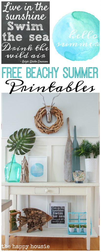 Free Summer Chalkboard & Watercolour Printables | The Happy Housie