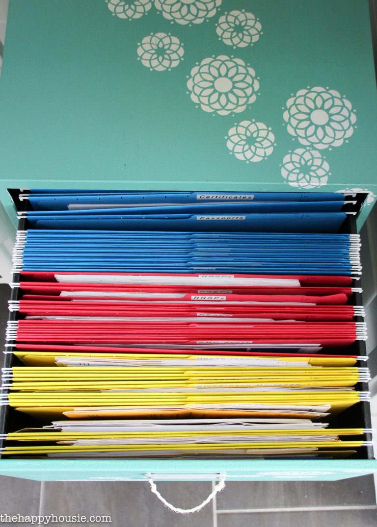 Organizing Paperwork with a Colour Coded File System | The Happy Housie