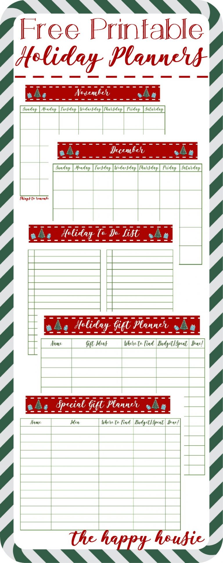 Get Organized for Christmas with Free Printable Holiday Planners | The ...