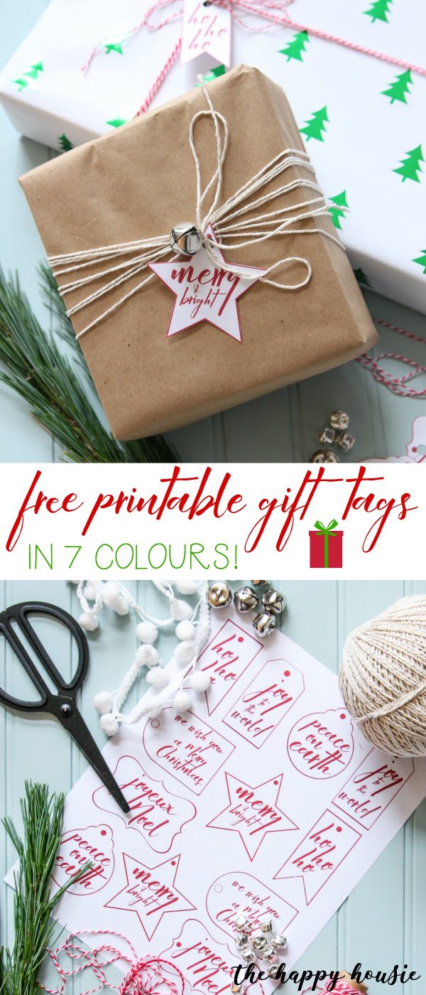 Jingle Bell Gift Wrapping with Free Printable Christmas Gift Labels ...