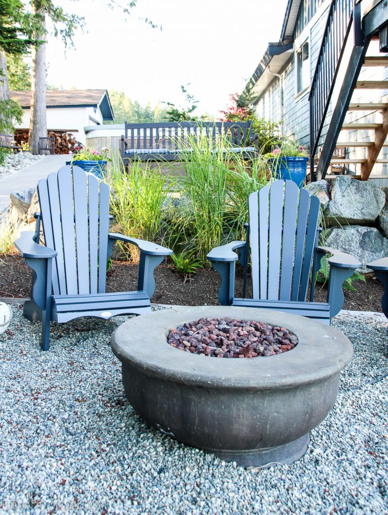 Lakefront Summer Patio and Fire Pit Makeover Reveal (Before & After ...