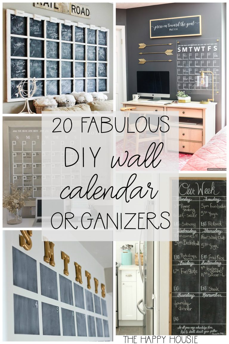 20 Fab DIY Family Wall Calendar Organizers | The Happy Housie