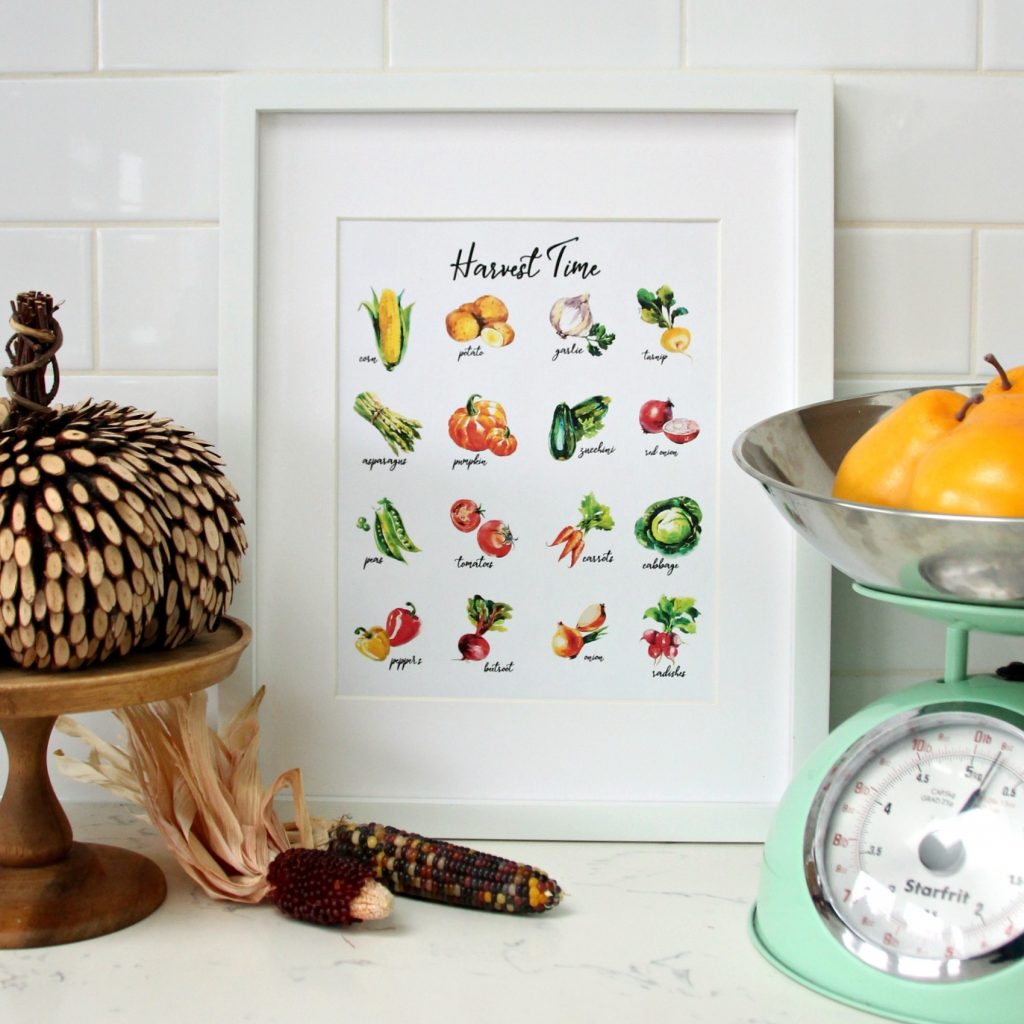 Harvest Time Free Fall Printable Art | The Happy Housie