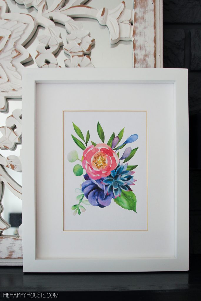 Series of Four Watercolour Floral Art {free printables} | The Happy Housie
