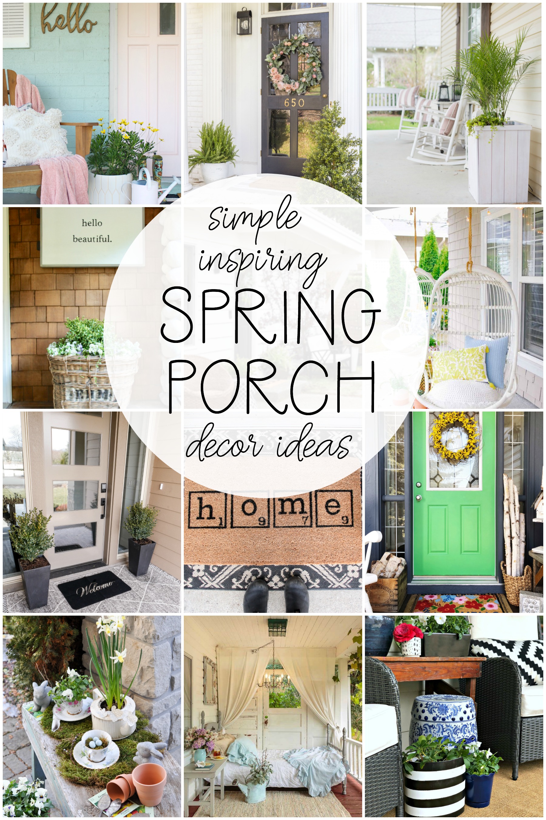 Simple Spring Porch Decor | The Happy Housie