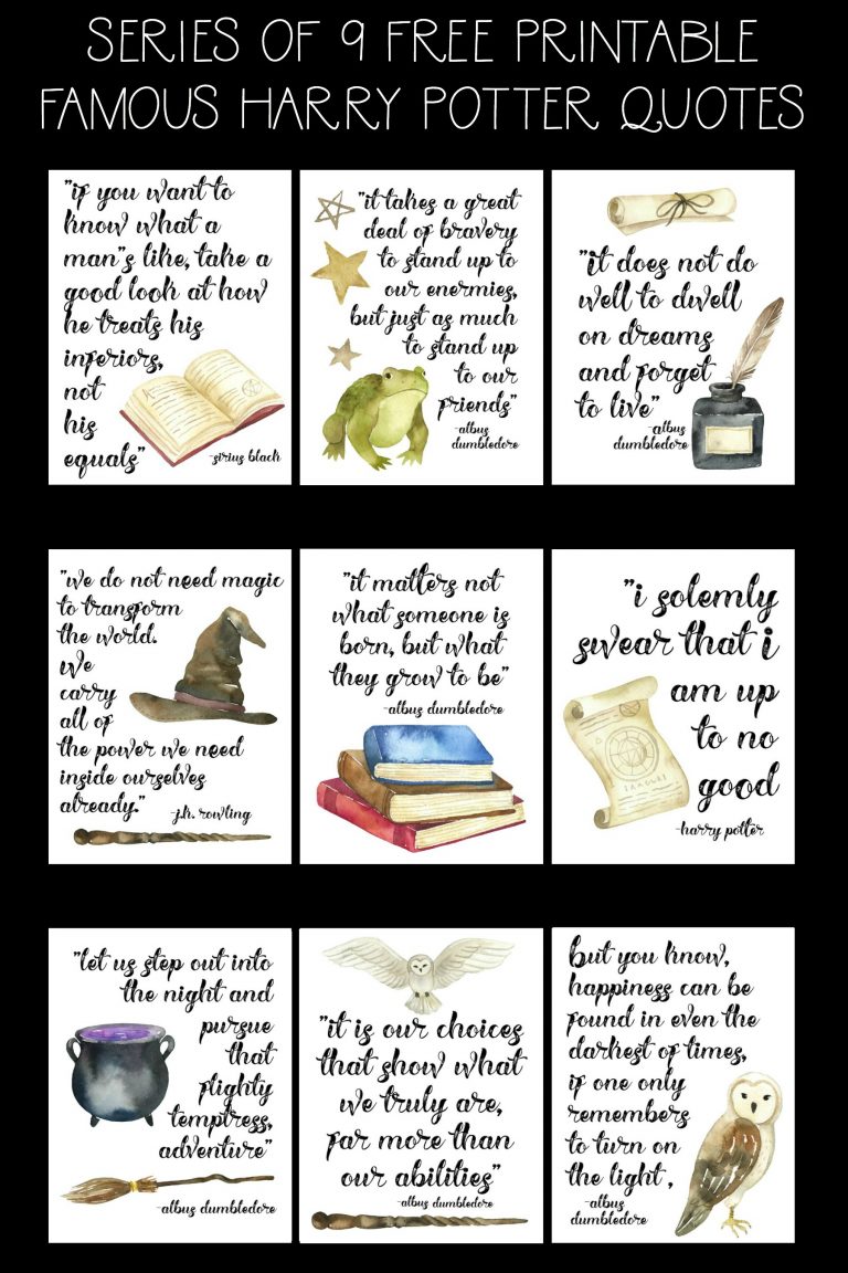 Free Printable Famous Harry Potter Quote Series | The Happy Housie