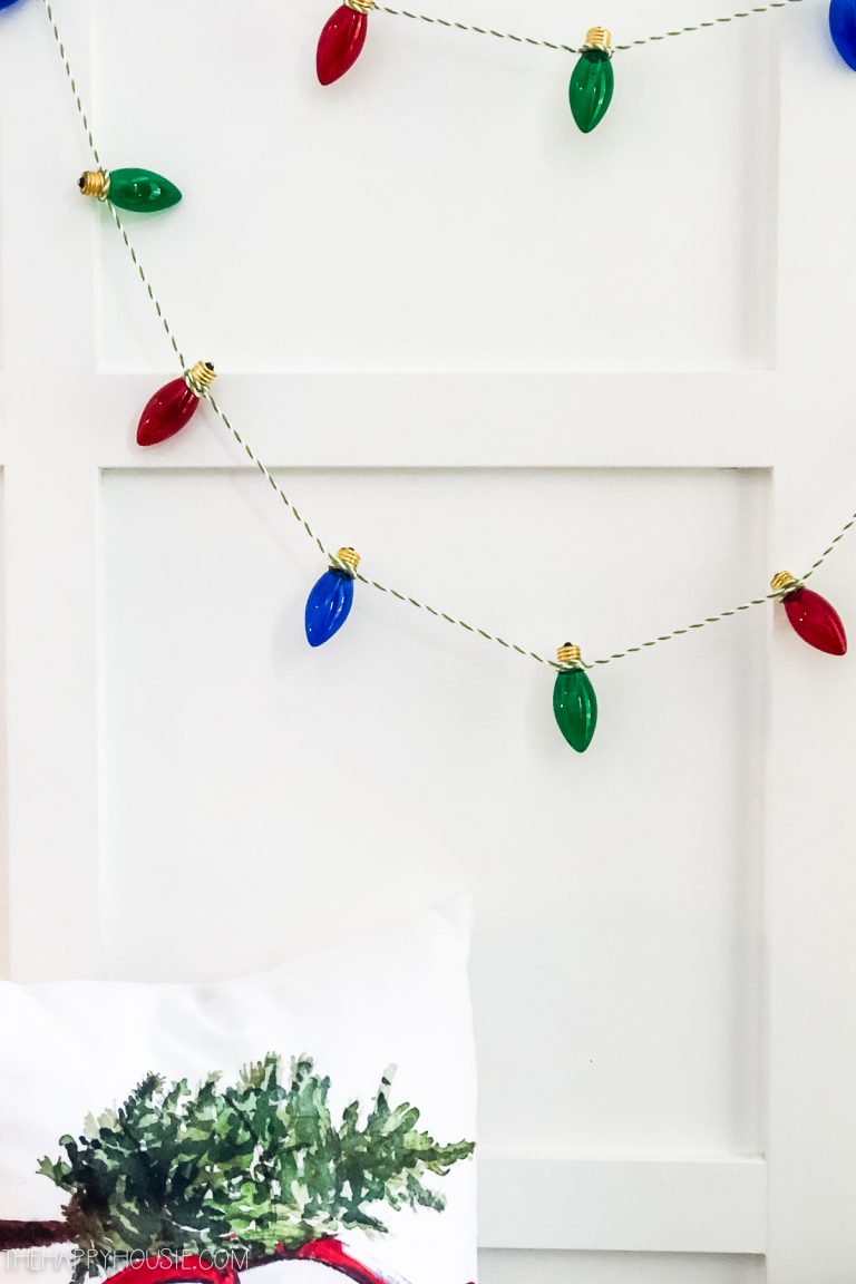 DIY Christmas Light String Garland | The Happy Housie