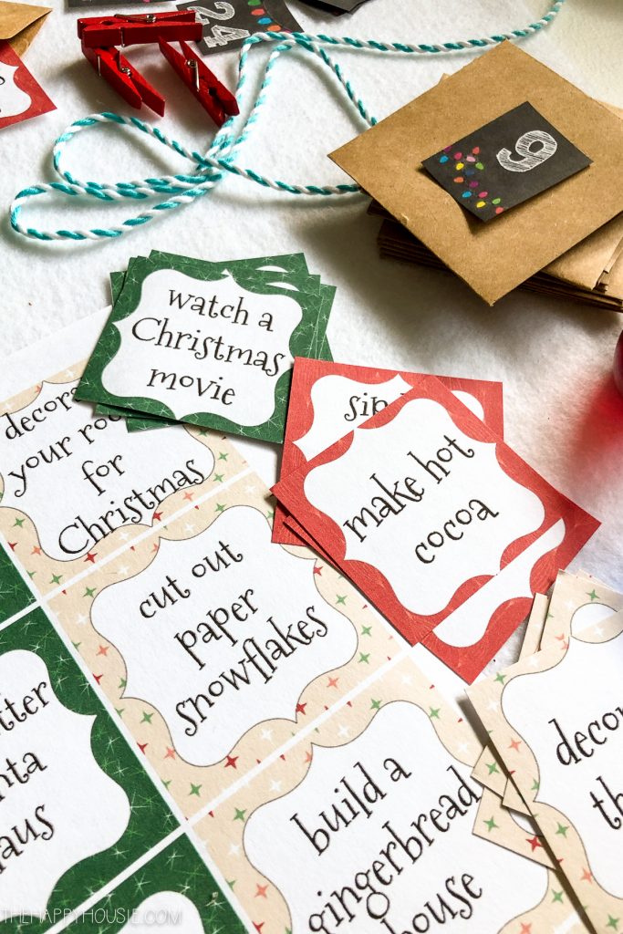 Free Printable Activity Based Advent Calendar | The Happy Housie