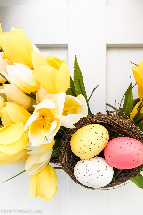 DIY Ombre Tulip Spring & Easter Wreath | The Happy Housie