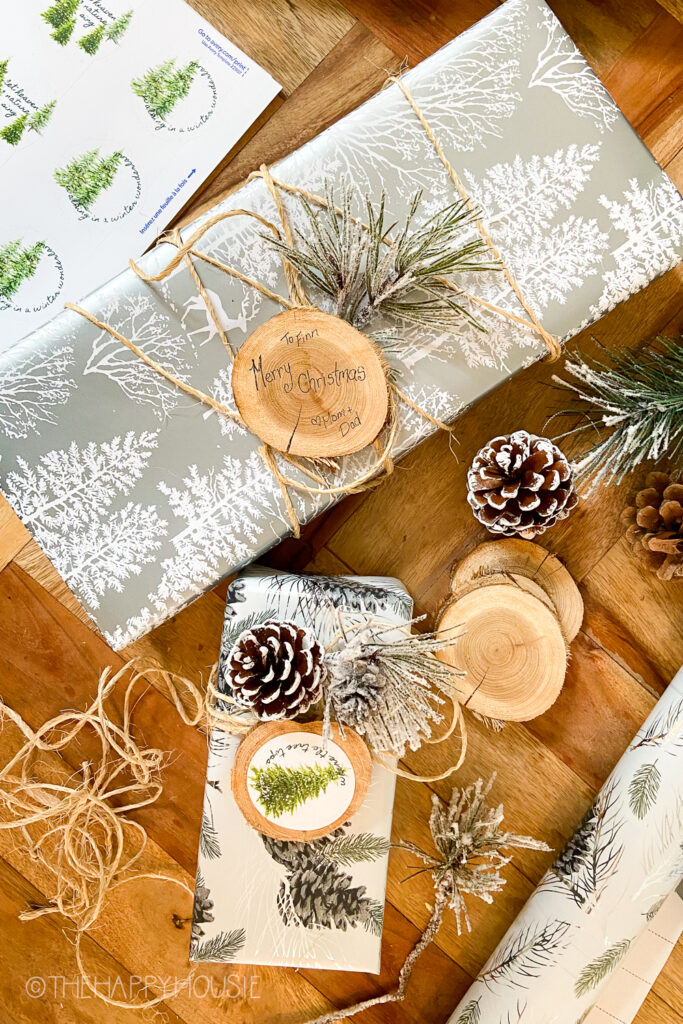Natural Rustic Gift Wrap Ideas | The Happy Housie