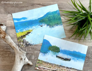 Summer Lake Watercolour Series Free Printable Wall Art | The Happy Housie