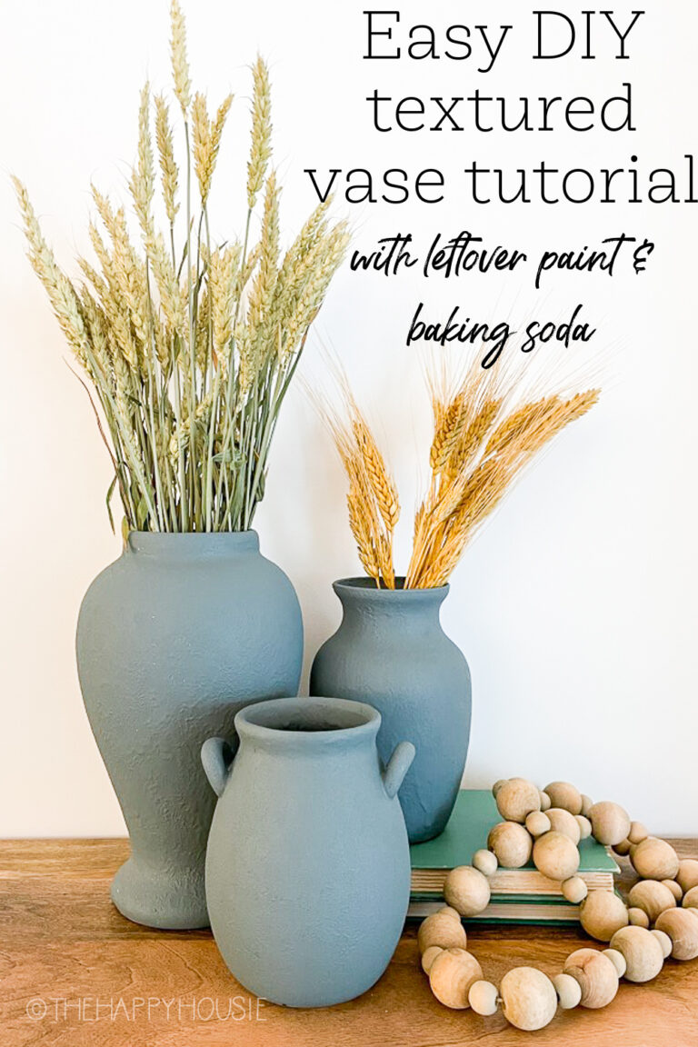 Fall Home Decor: DIY Textured Vase with Paint & Baking Soda | The Happy ...