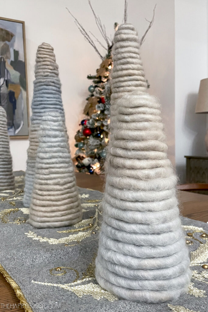 Cozy Tabletop Christmas Tree DIY | The Happy Housie