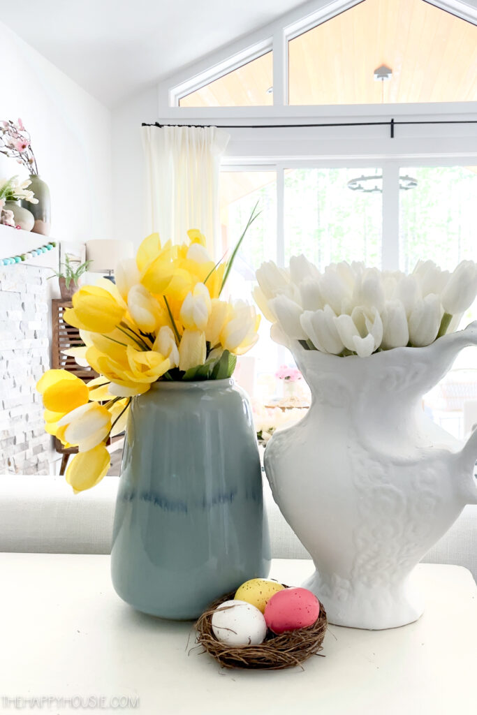 Spring Home Decor in our Living Room | The Happy Housie