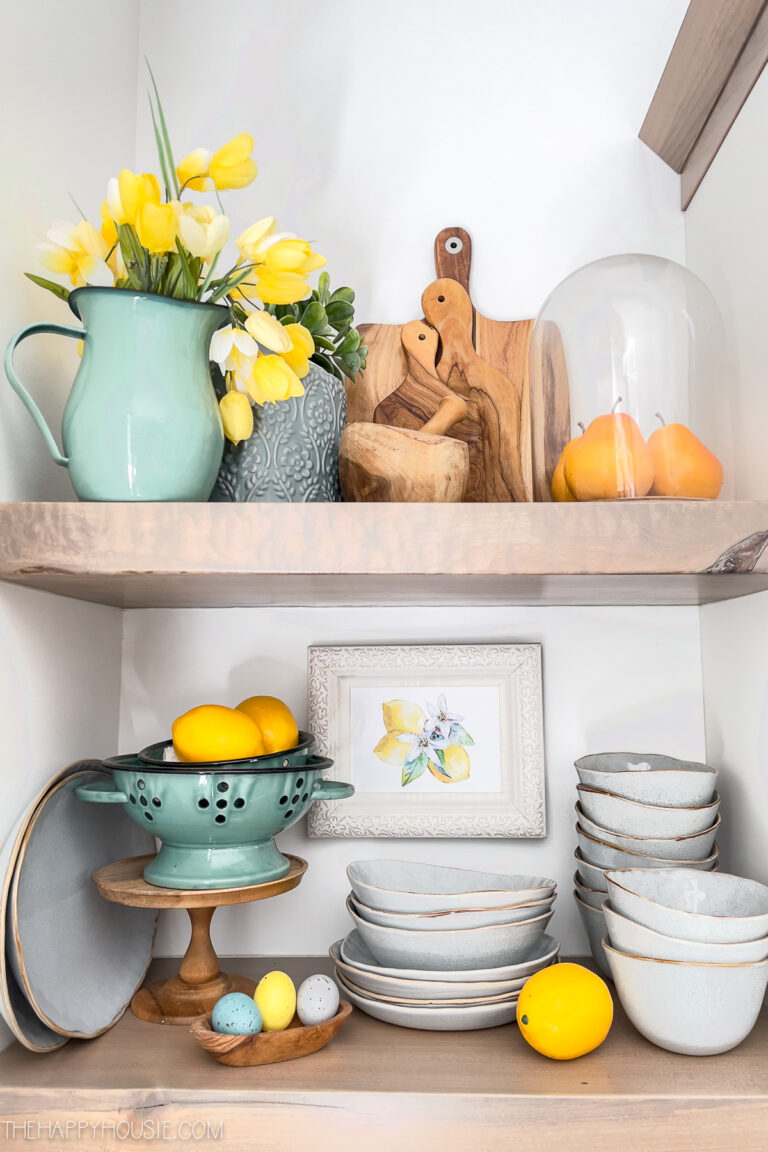 Spring Kitchen with Lemon Kitchen Decor | The Happy Housie