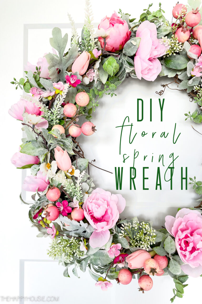 Full Floral DIY Spring Wreath | The Happy Housie