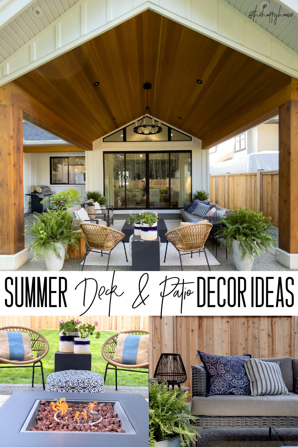 Deck Decor on our Summer Patio | The Happy Housie